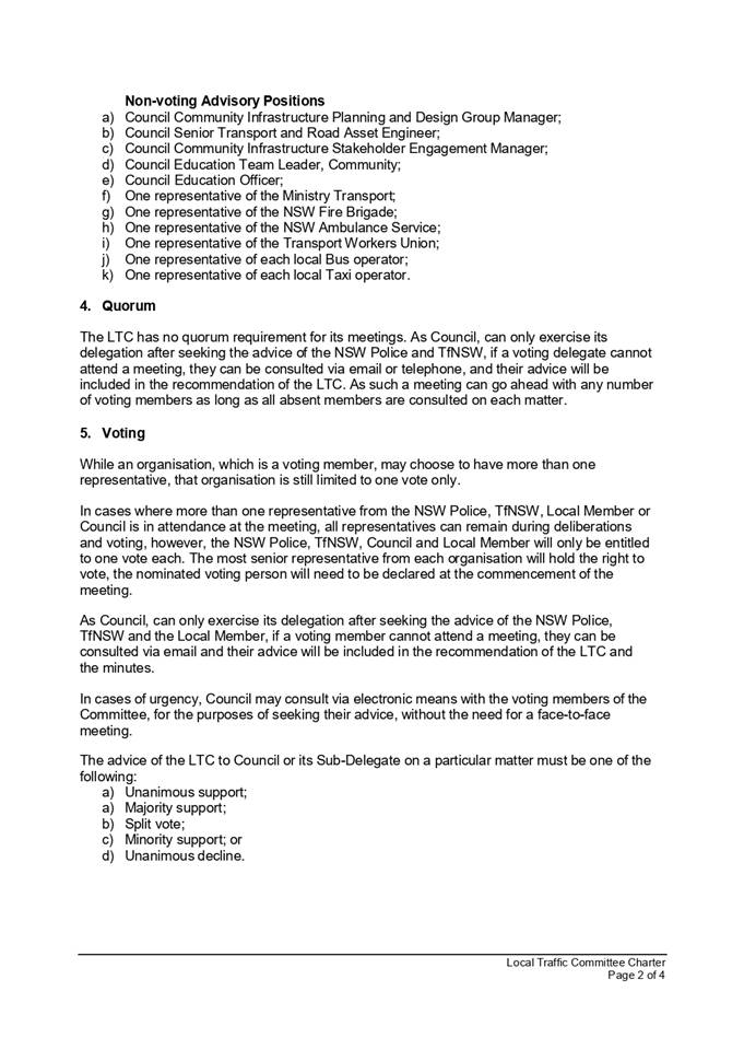 Agenda of Local Traffic Committee - Monday, 14 November 2022